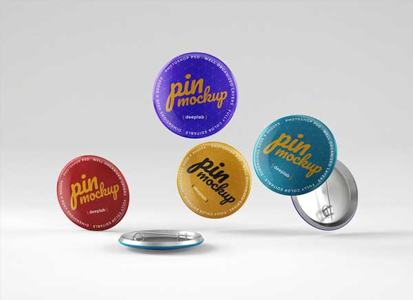 Free Pin Mockups | 21+ Free PSD Mockups Download